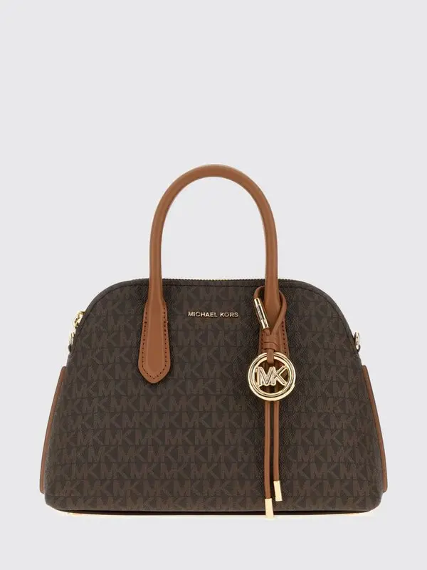 Michael Kors Freddie Monogram Canvas Handbag With Logo Charm