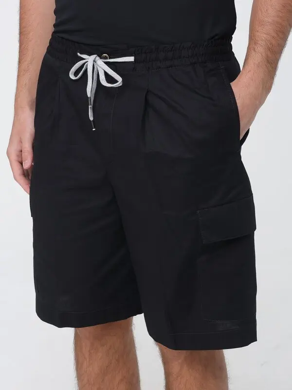 PT TORINO Cotton Cargo Shorts - Black