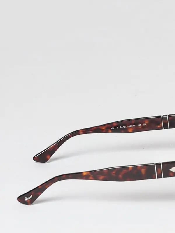 Persol Rectangular Aviator Sunglasses In Tortoiseshell Acetate With Dark Lenses