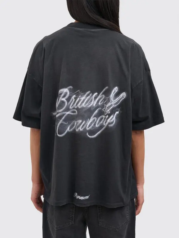 REPRESENT Printed Cotton Oversized T-shirt - Black