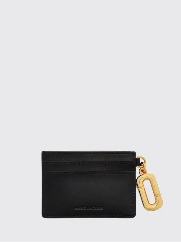 Marc Jacobs Flat Leather Card Holder With Double J Logo