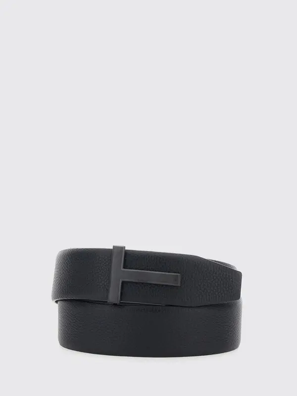 TOM FORD Logo Buckle Belt - Black