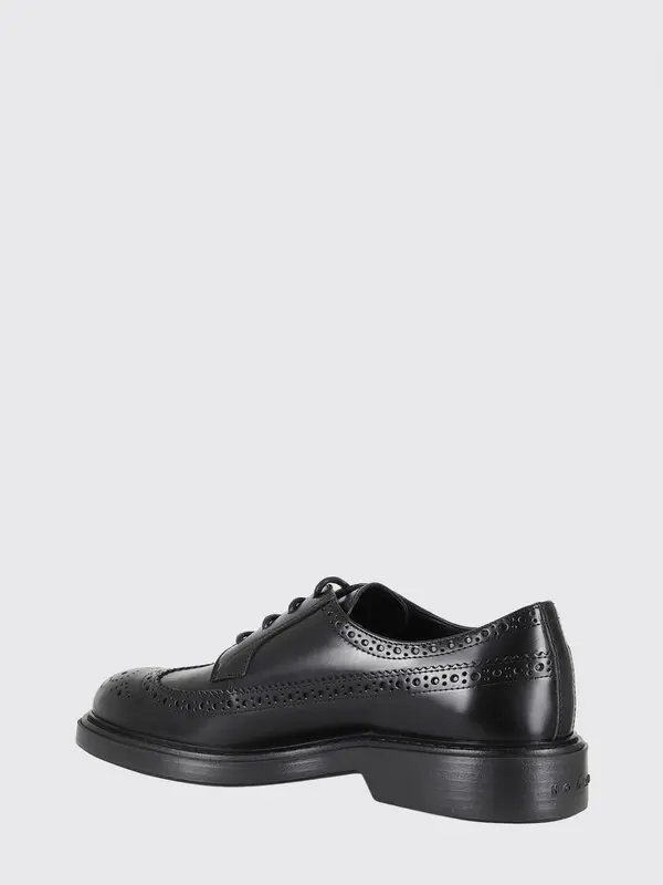 Hogan H704 Derby Shoes In Leather With Brogue Detail