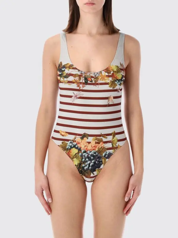 JEAN PAUL GAULTIER Printed Polyester One-piece Swimsuit