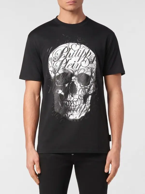 Philipp Plein Skull Cotton T-shirt - Black