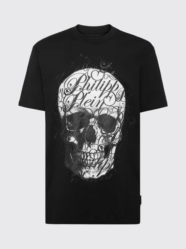 Philipp Plein Skull Cotton T-shirt - Black