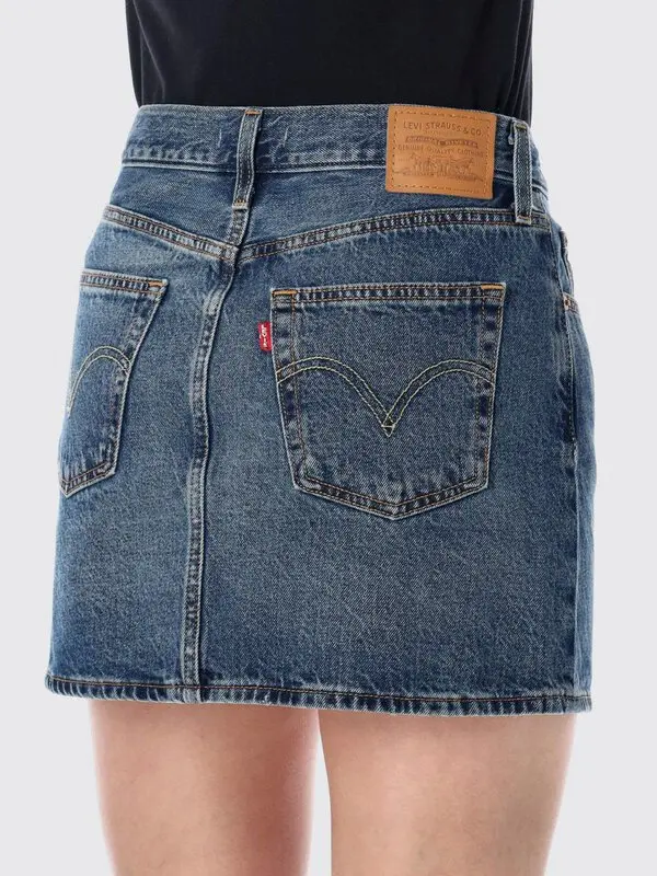LEVI'S Cotton Mini Skirt - Denim