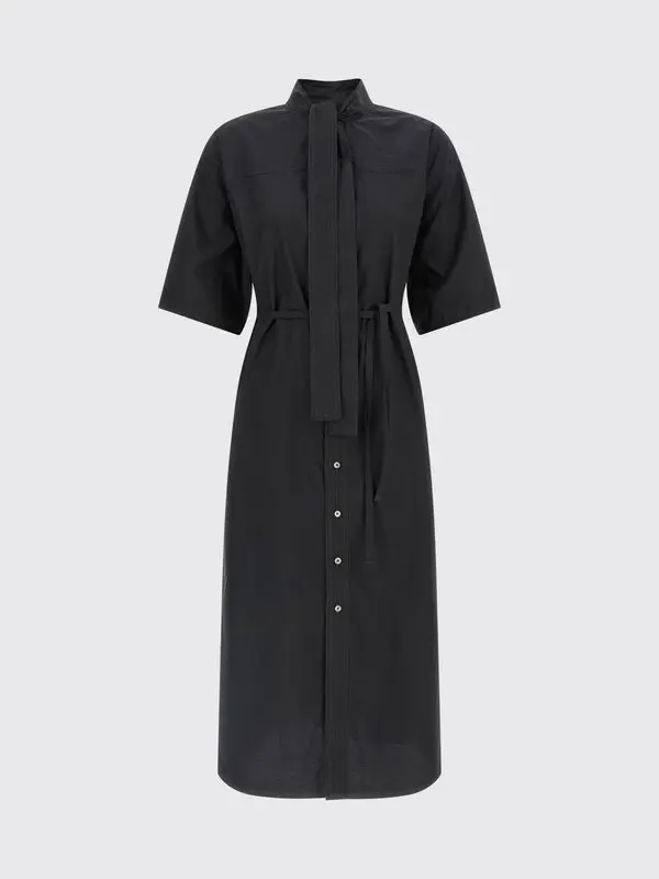 LEMAIRE Cotton And Silk Blend Shirt Dress With Scarf Collar