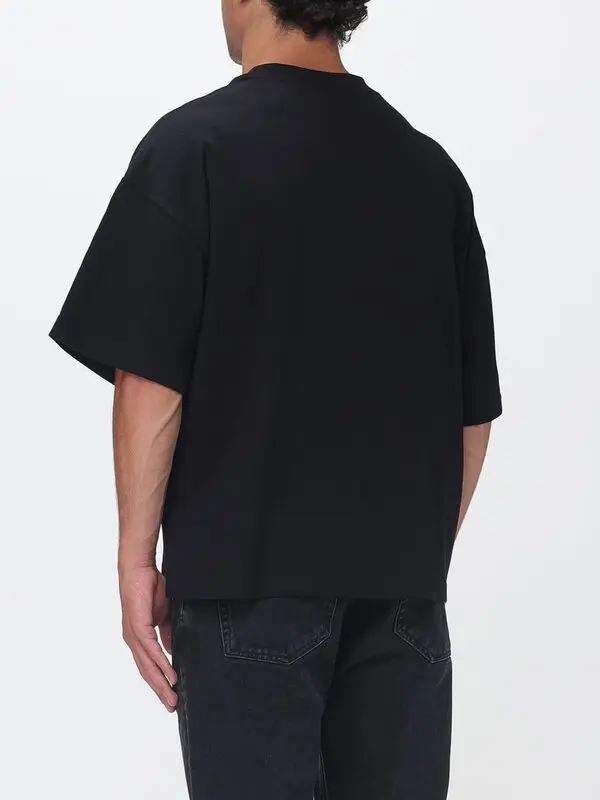 Carhartt Work In Progress Front Logo Print Cotton T-shirt - Black
