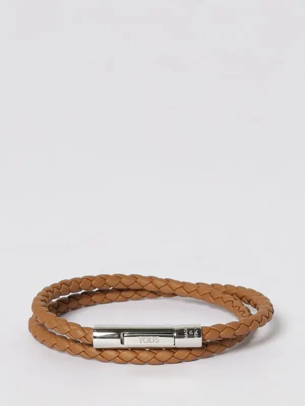 TOD'S Braided Bracelet With Silver Tone Clasp