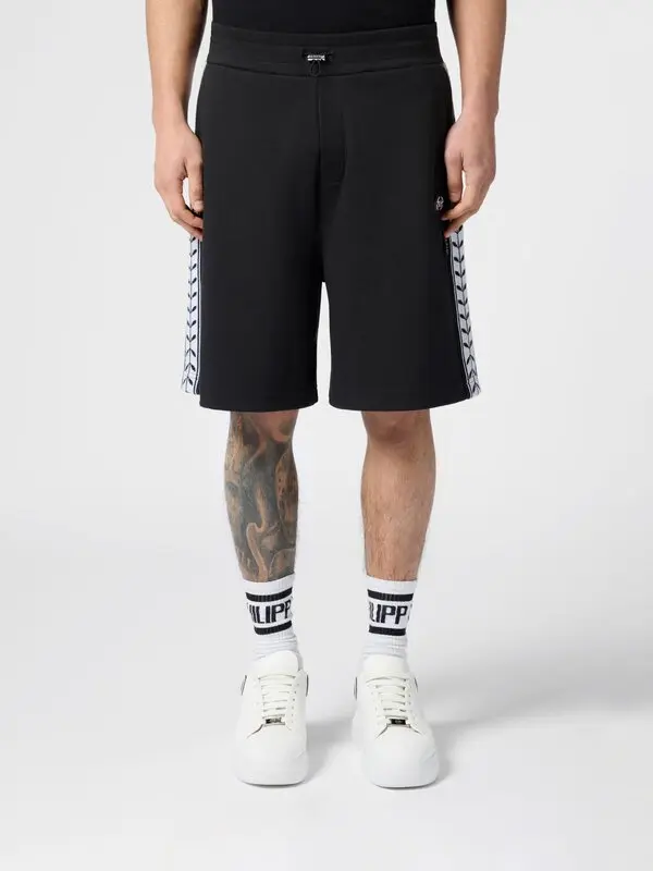 Philipp Plein Cotton Blend Jogging Shorts