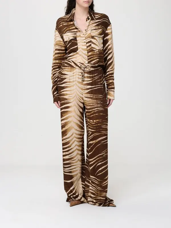 Just Cavalli Zebra Print Linen Shirt