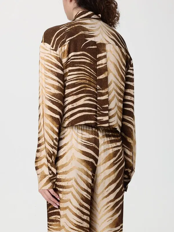 Just Cavalli Zebra Print Linen Shirt