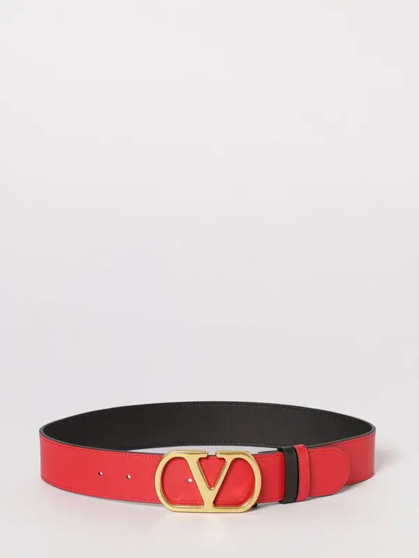 Valentino Garavani Vlogo Calfskin Leather Belt