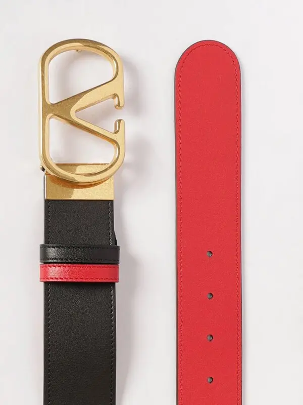 Valentino Garavani Vlogo Calfskin Leather Belt