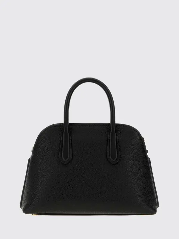 Michael Kors Freddie Mini Leather Handbag With Mk Monogram And Logo Charm - Black