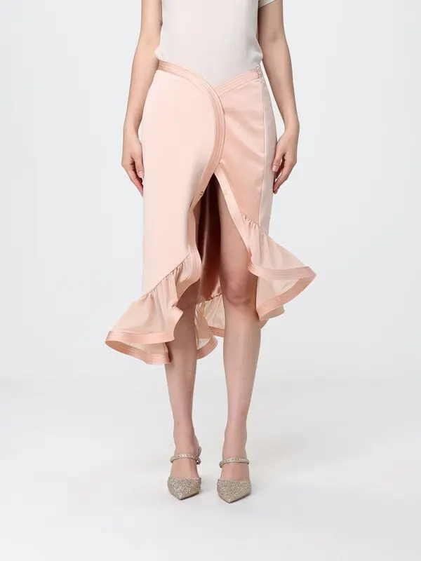 Elisabetta Franchi Midi Skirt With Ruffle Detail