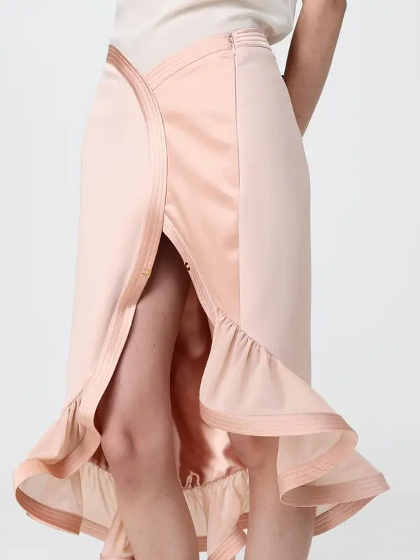 Elisabetta Franchi Midi Skirt With Ruffle Detail