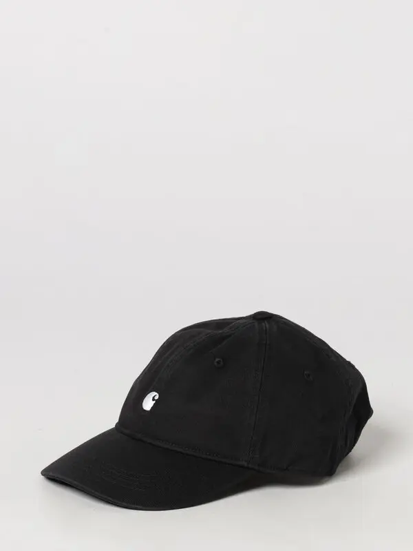 Carhartt Work In Progress Cotton Baseball Cap With Embroidered Logo - Black