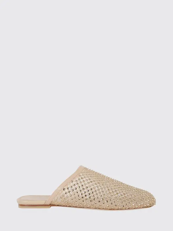 STUART WEITZMAN Mesh Nylon Mules With Rhinestones - Pink