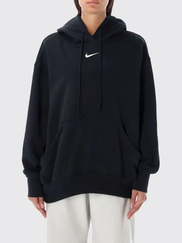 Nike Phoenix Hoodie In Stretch Cotton - Black