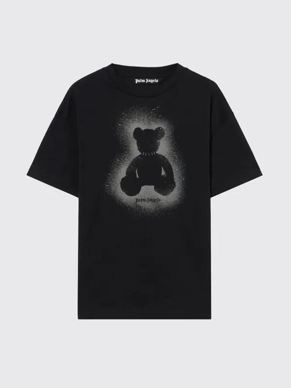 Palm Angels Printed Cotton T-shirt - Black
