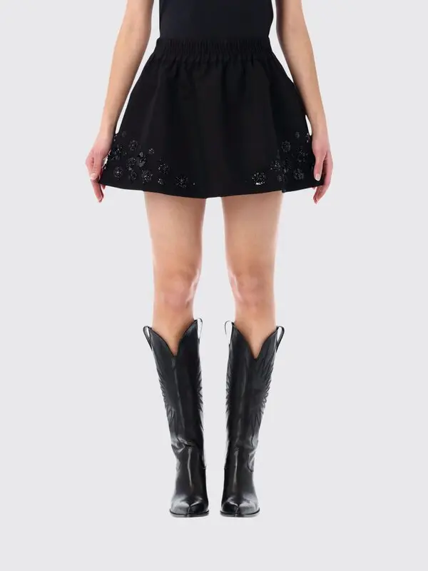 GOLDEN GOOSE Sequined Cotton Mini Skirt