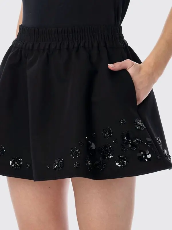 GOLDEN GOOSE Sequined Cotton Mini Skirt