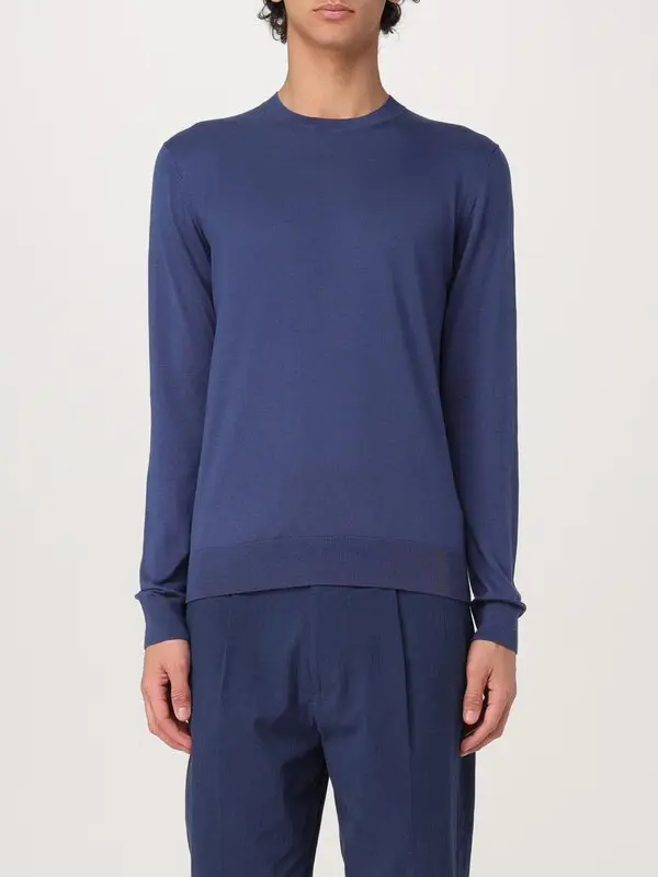 PAOLO PECORA Cotton And Silk Knit - Blue 1