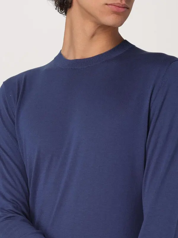 PAOLO PECORA Cotton And Silk Knit - Blue 1