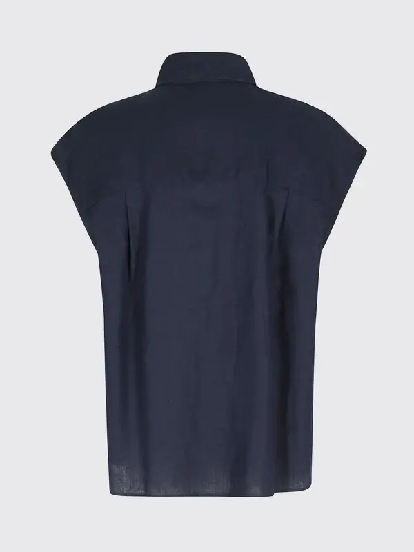 Vince Basic Linen Blend Shirt - Blue