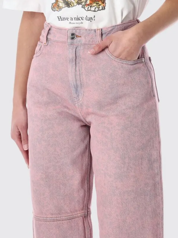 GANNI Cropped Organic Cotton Denim Jeans