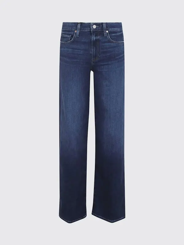 Paige Wide Leg Jeans In Cotton Denim