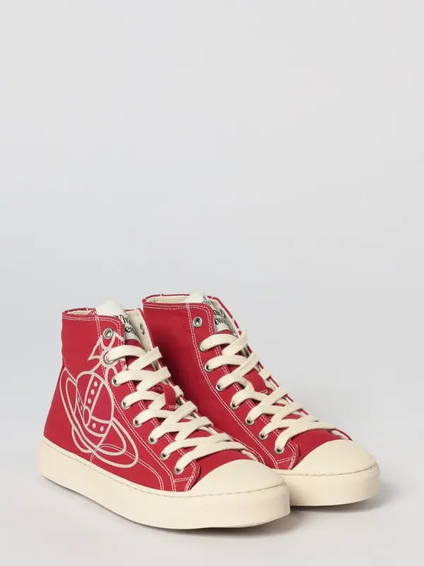 VIVIENNE WESTWOOD Orb Print High Top Sneakers - Red