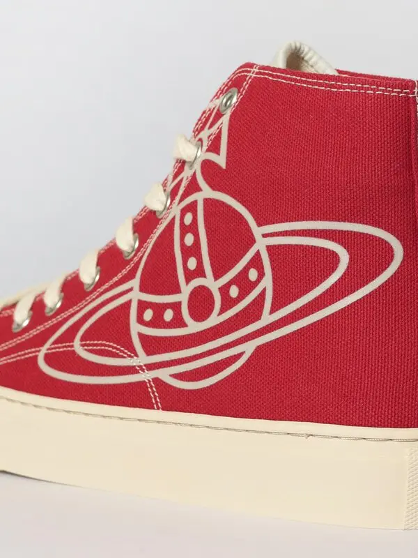 VIVIENNE WESTWOOD Orb Print High Top Sneakers - Red