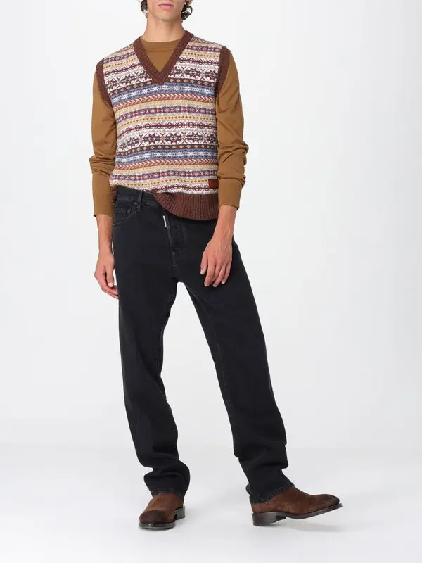 Dsquared2 Long Sleeve Crew Neck Jumper - Brown