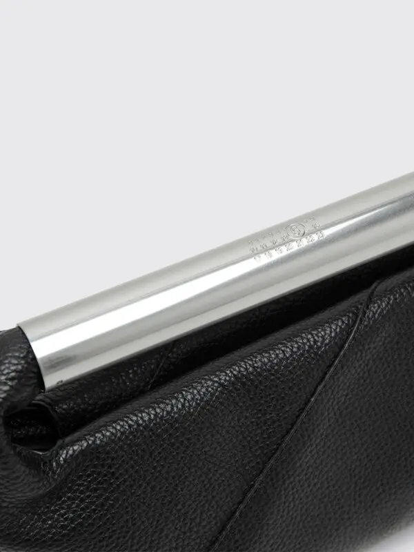 MAISON MARGIELA Grained Calf Leather Handbag With Metallic Handle