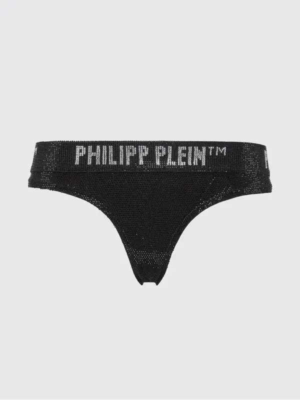 Philipp Plein All Over Crystal Thong - Black