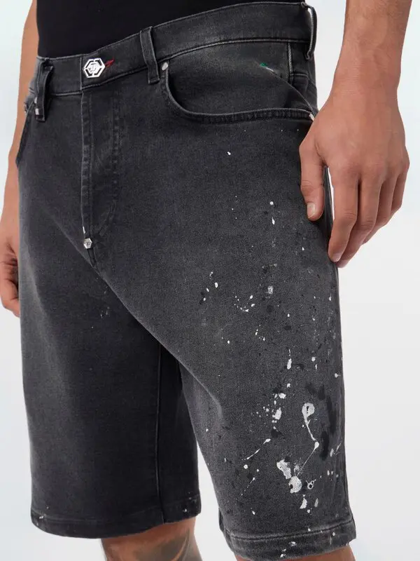 Philipp Plein Cotton Shorts - Black