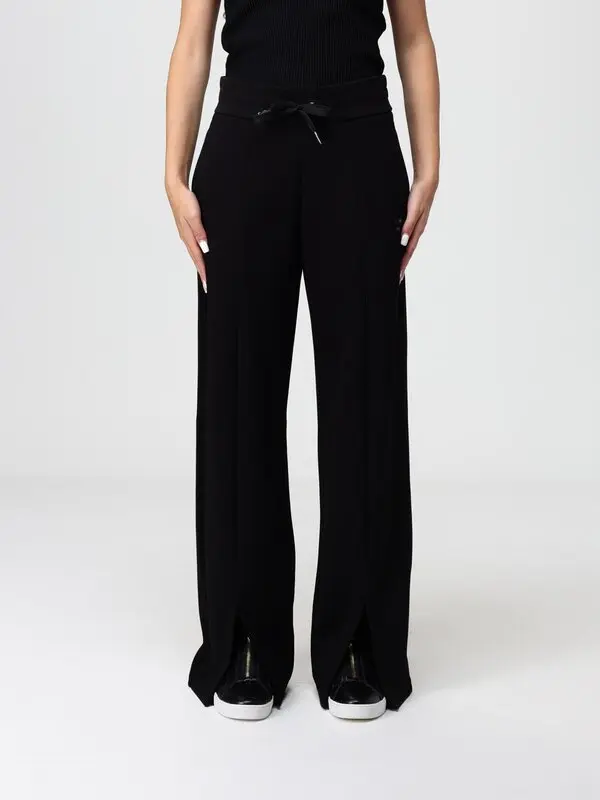 Armani Exchange Wide Leg Trousers With Drawstring Waist