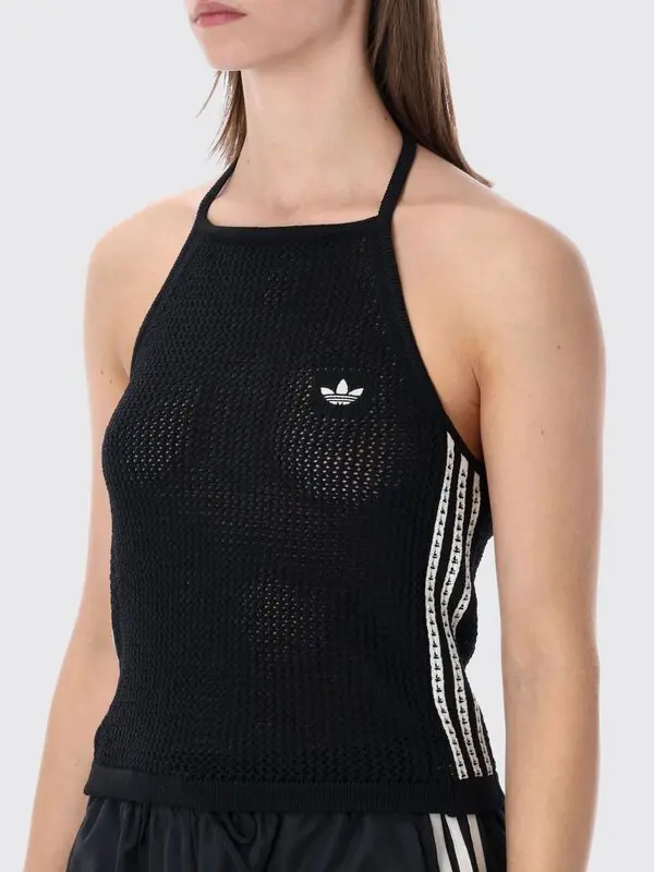 ADIDAS ORIGINALS Halterneck Cropped Top In Recycled Technical Fabric