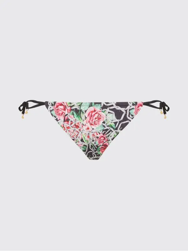 Philipp Plein Chain Flower Print Bikini Brief Swimsuit