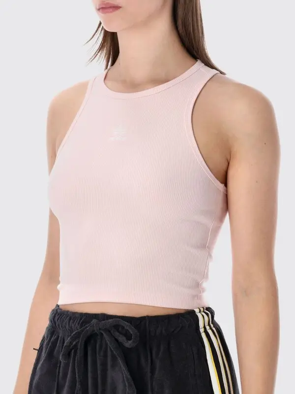 ADIDAS ORIGINALS Cropped Cotton Blend Top