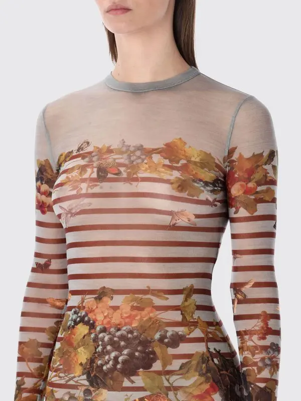 JEAN PAUL GAULTIER Printed Jersey Long Dress