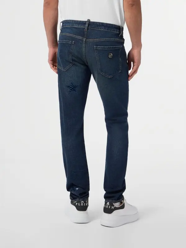 Philipp Plein Skinny Jeans With Star Print