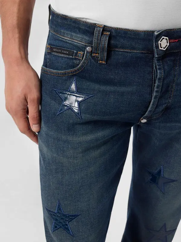 Philipp Plein Skinny Jeans With Star Print
