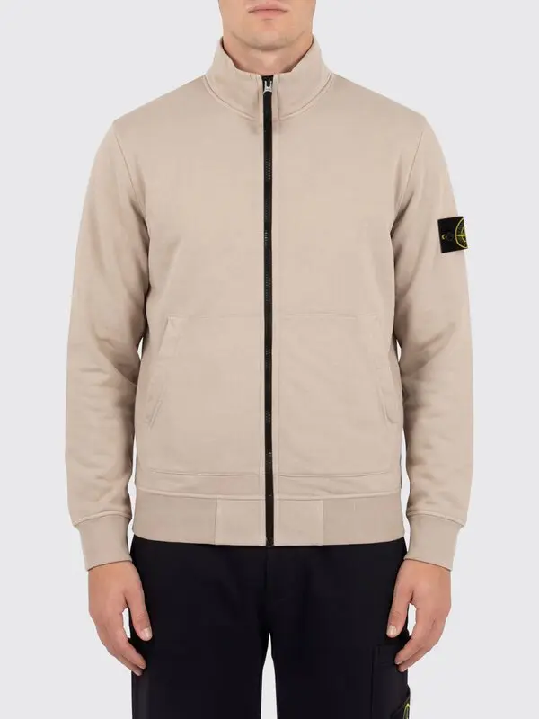 Stone Island Cotton Zip-up Sweatshirt