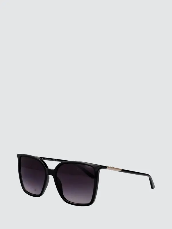 Calvin Klein Acetate Cat Eye Sunglasses With Lettering Logo - Black