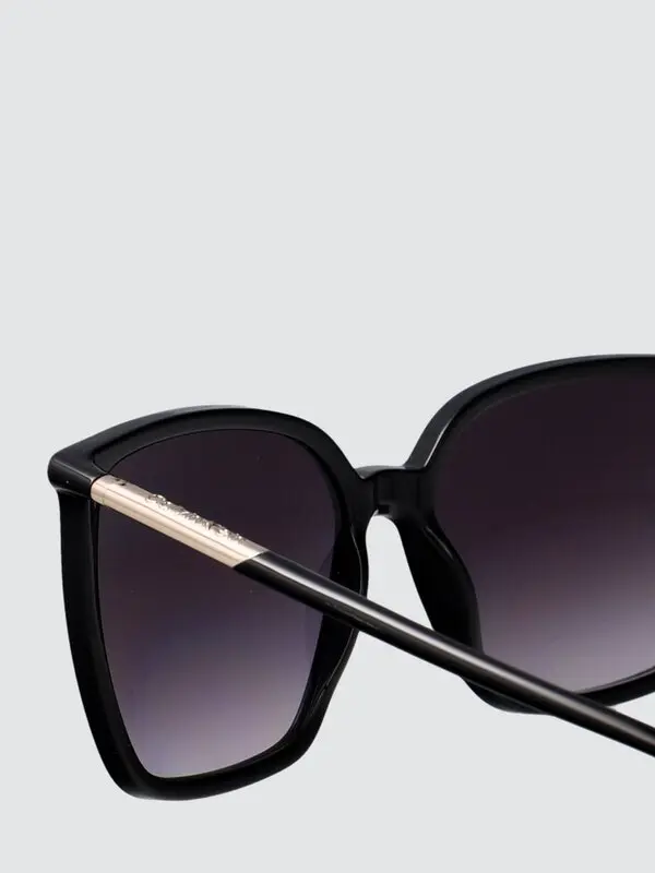 Calvin Klein Acetate Cat Eye Sunglasses With Lettering Logo