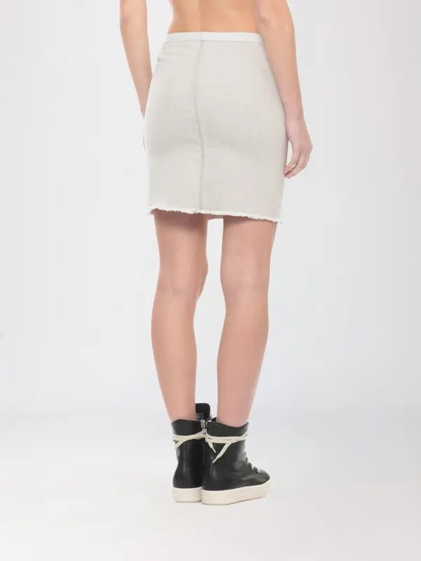 Rick Owens Cotton Denim Mini Skirt